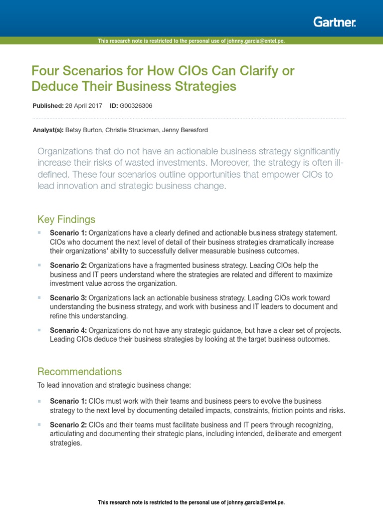 Four - Scenarios - For - How - Cios Can Clarify or Deduce Their ...
