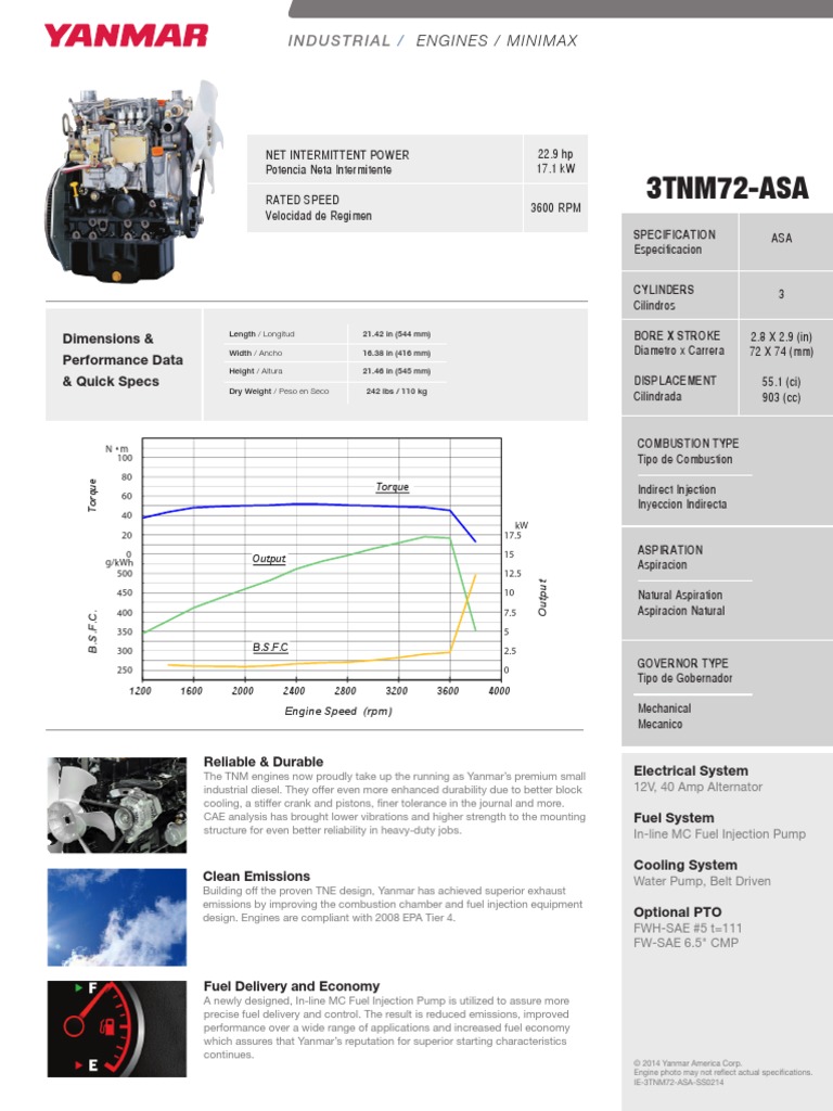 3TNM72 ASA Brochure | PDF | Engines | Fuel Injection