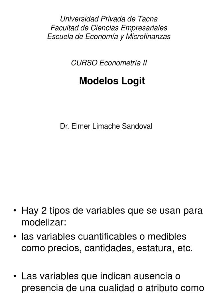 5 Modelos Logit | PDF | Regresión logística | Análisis estadístico
