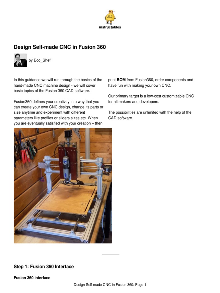 Design Your CNC Machine in Fusion 360 | PDF | Numerical Control | Length