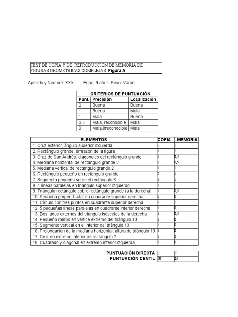 Hoja Anotación-Test-de-Rey | PDF
