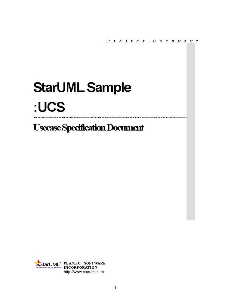Staruml Sample:Ucs: Usecase Specification Document | Download Free PDF ...