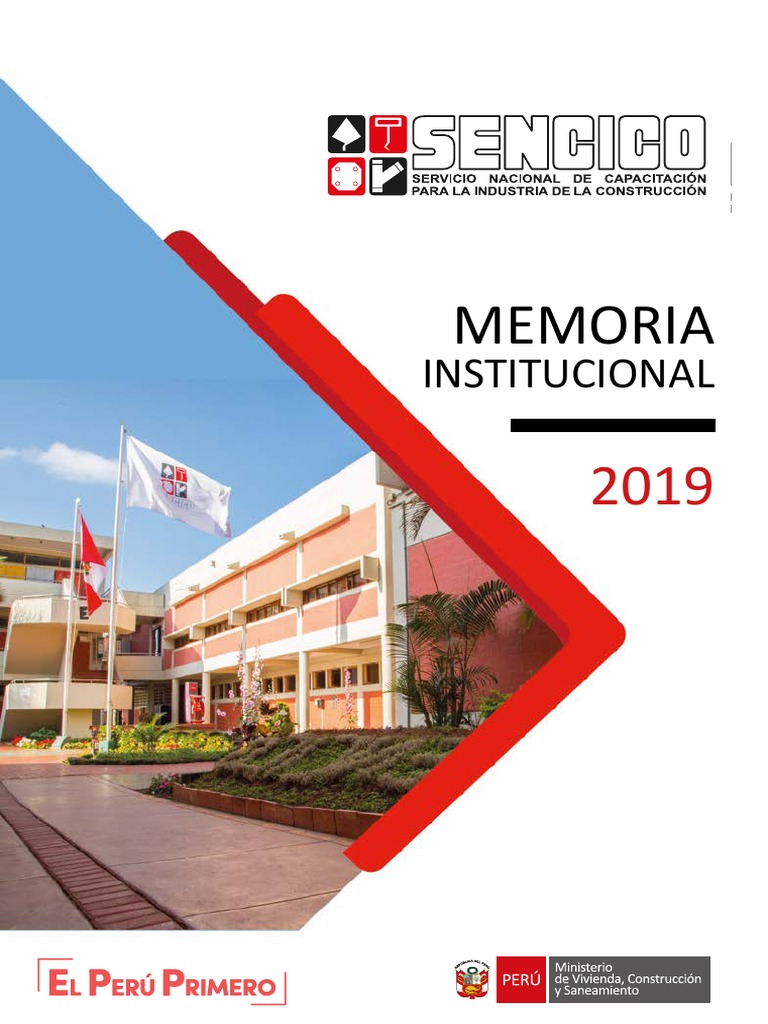 Memoria Institucional 2019 - SENCICO | PDF | Lima | Perú
