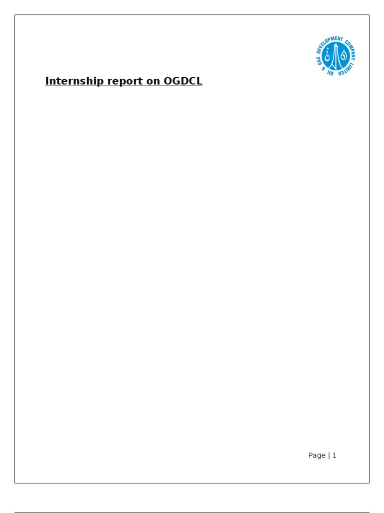 OGDCL Final Internship Report | PDF | Performance Appraisal | Petroleum
