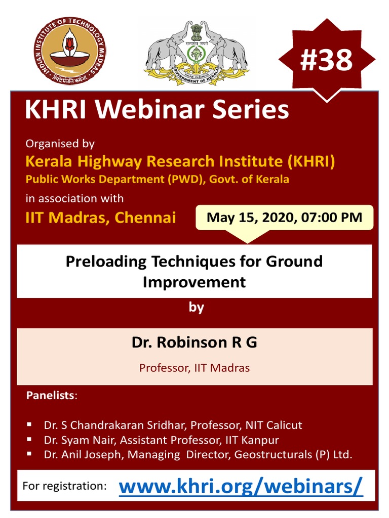 #38 Preloading Techniques For Ground Improvement Prof. Robinson R G | PDF