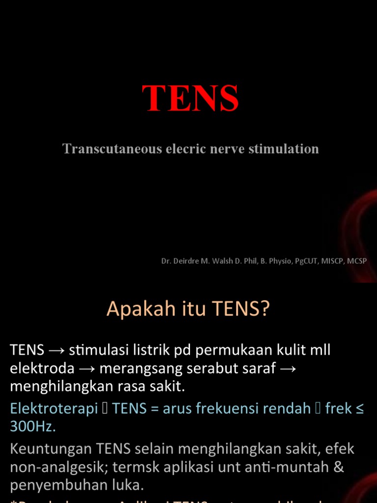 Manfaat dan Parameter TENS Fisioterapi | PDF | Sains & Matematika