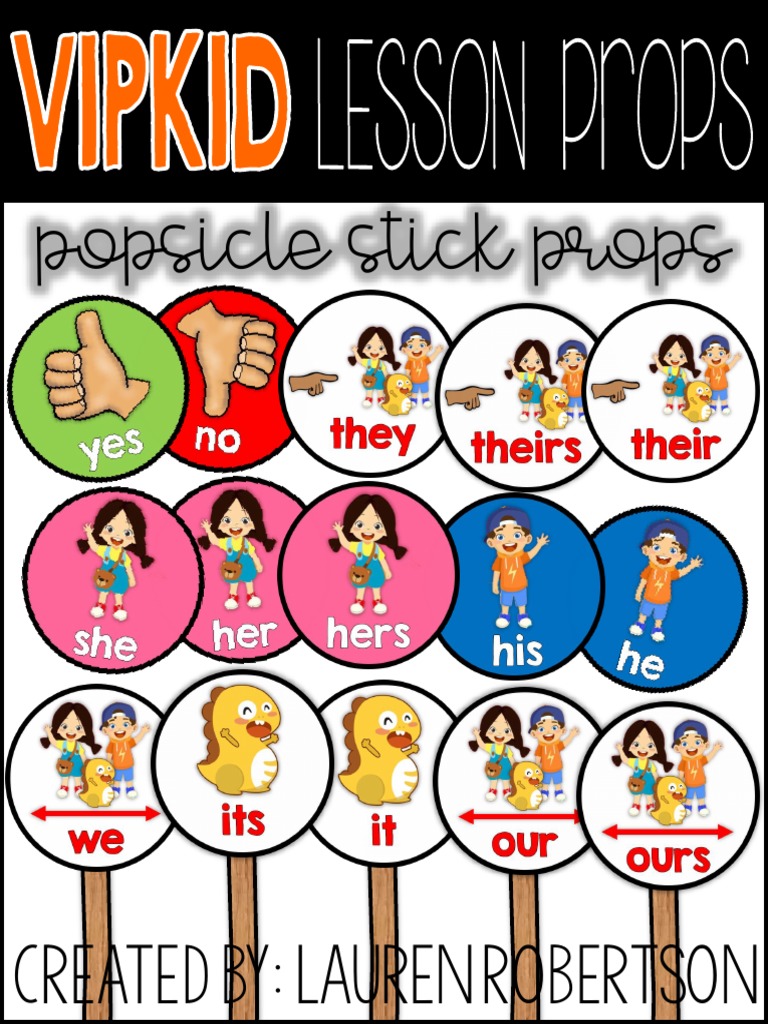 Popsicle Stick Props: Created By: Lauren Robertson | PDF