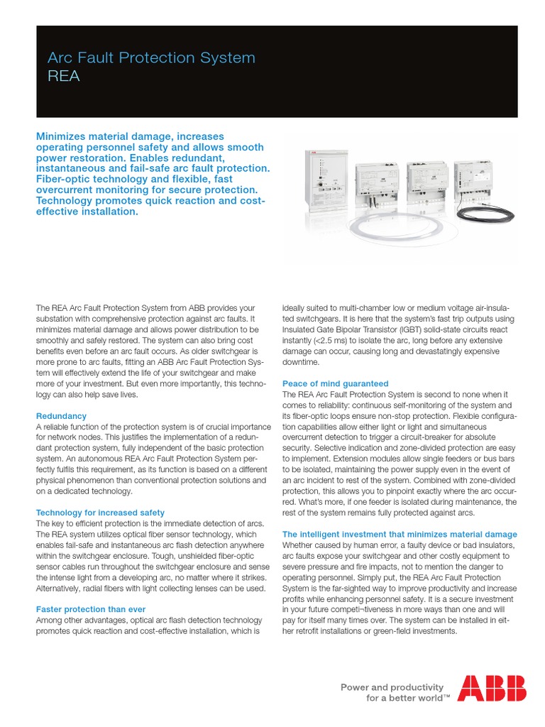 Arc Fault Protection System: Peace of Mind Guaranteed | PDF | Optical ...
