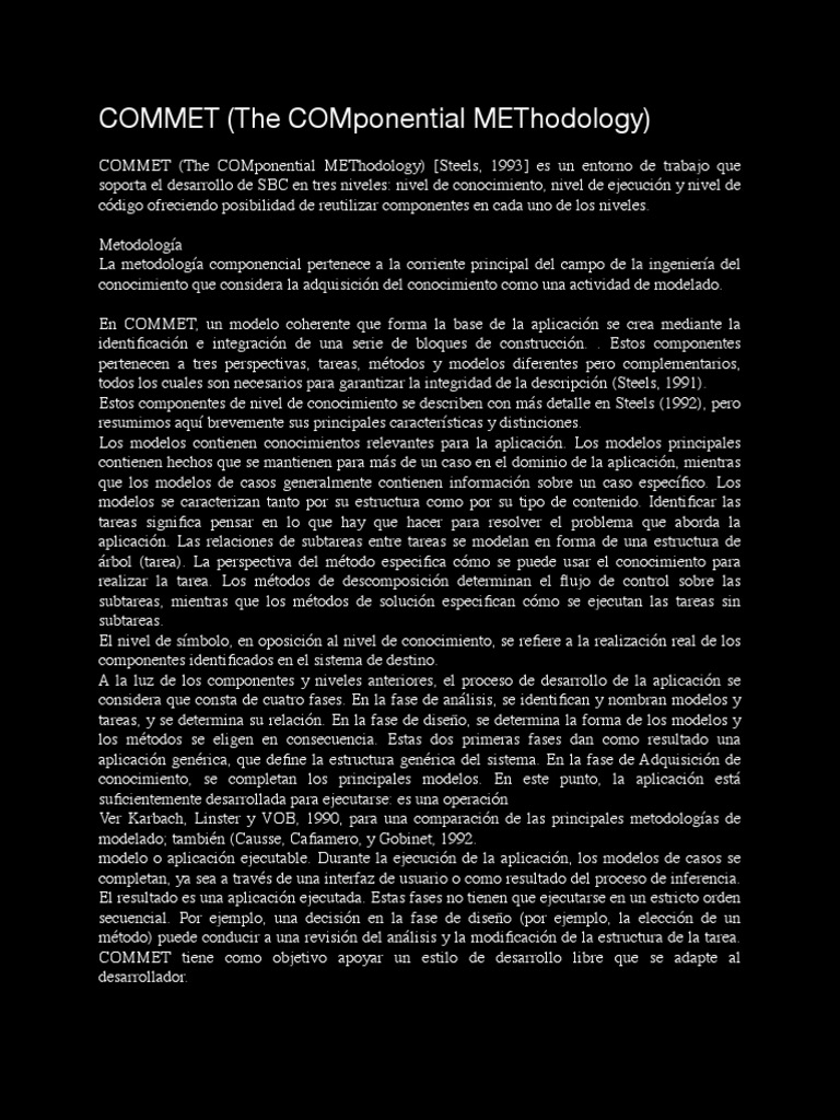 Commet | PDF | Objeto (informática) | Ontología (Ciencias de la ...