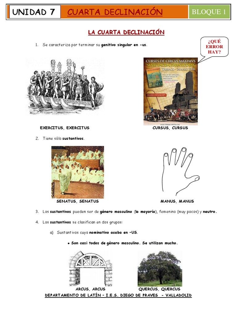 7 01 Cuarta Declinacion PDF | PDF