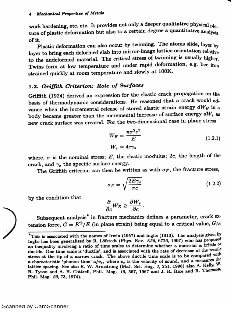 Griffith Criterion | PDF