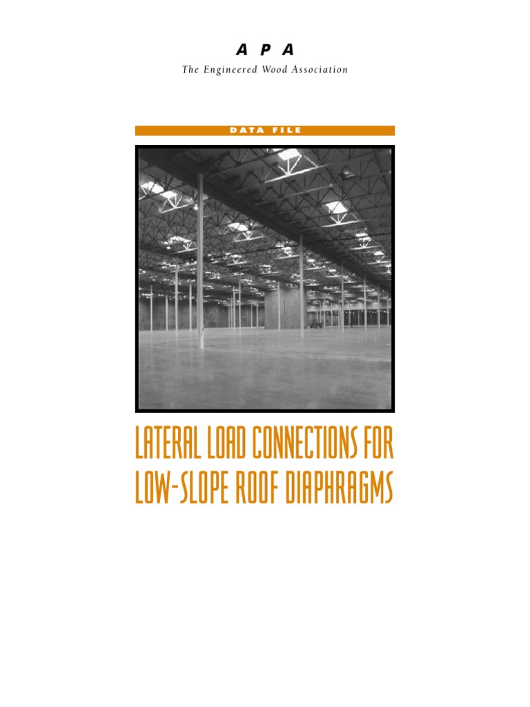 APA Diaphragm Connections | PDF | Truss | Roof
