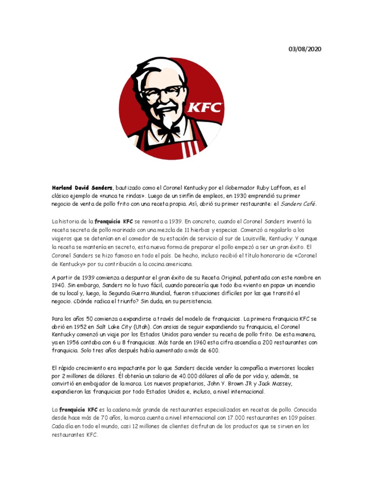 Franquicia KFC | PDF | Business