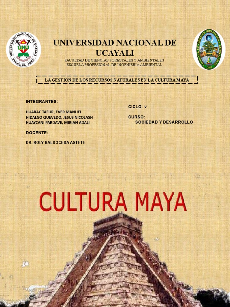 Recursos Naturales en la Cultura Maya | PDF | Civilización maya ...