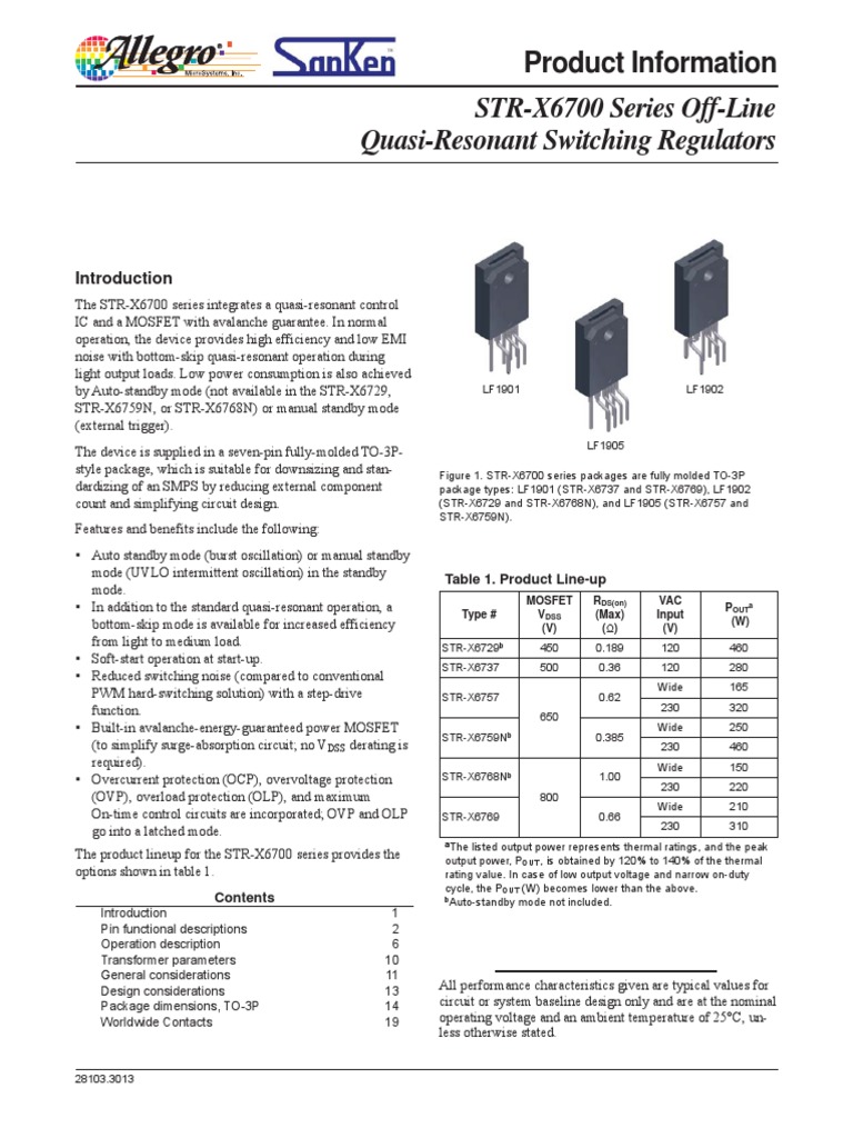 STR x6750 PDF | PDF | Power Supply | Electronic Circuits