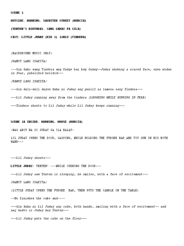 Juday (A Short Film - SCRIPT) | PDF | Entertainment