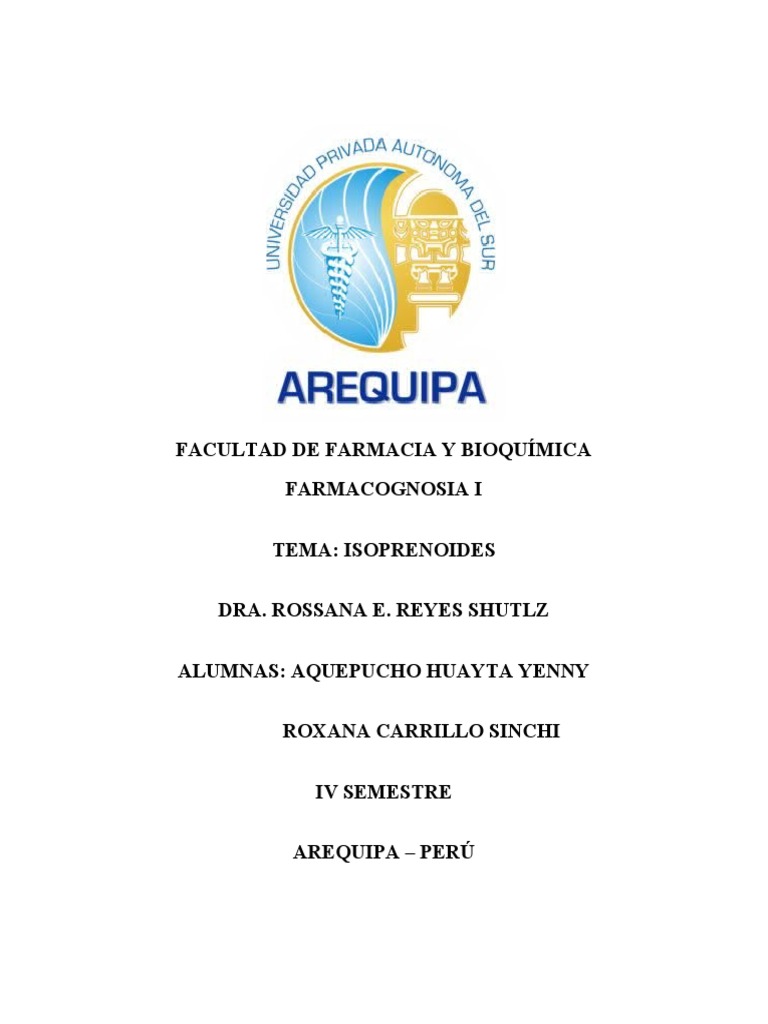 Isoprenoides O Terpenos Ii Pdf Productos Naturales Química