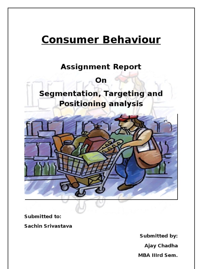 Consumer Behaviour Final Assignment 2003 Pdf Market Segmentation
