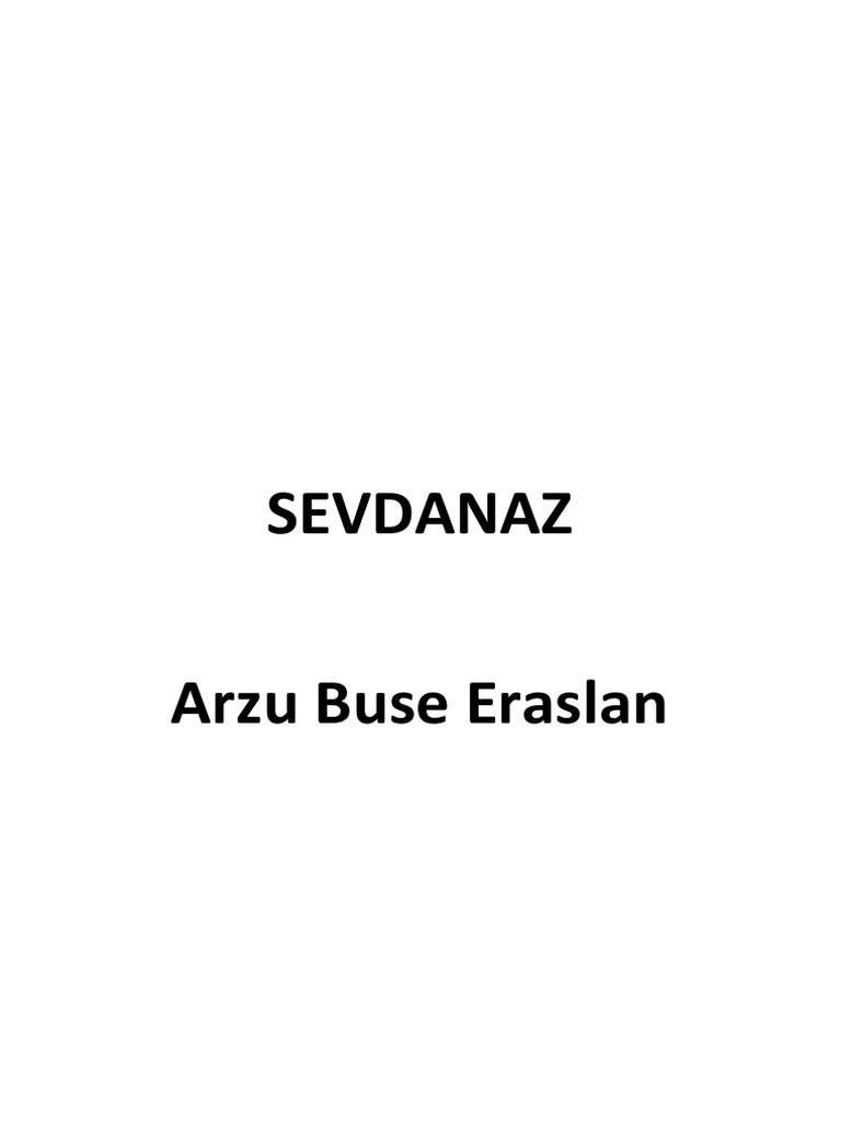 Sevdanaz-A B Eraslan | PDF