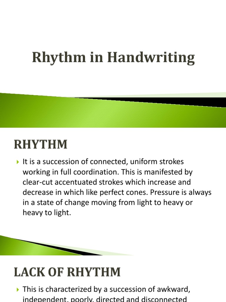 3 - Rhythm in Handwriting | PDF | Signature