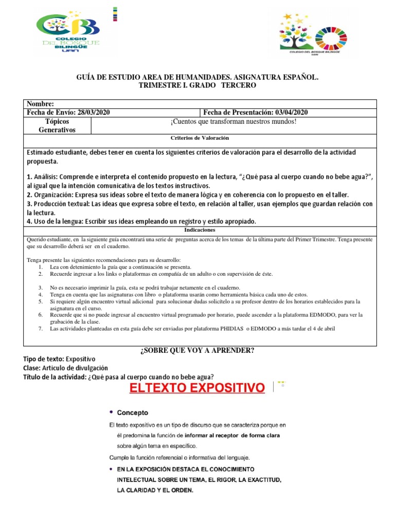 Español+3° 1a | PDF | Cognición | Comunicación