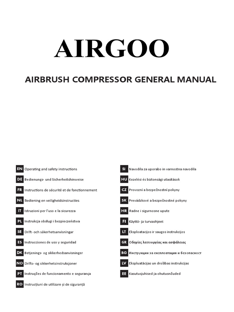 Airgoo Compressor User Manual | PDF | Gases | Applied And ...