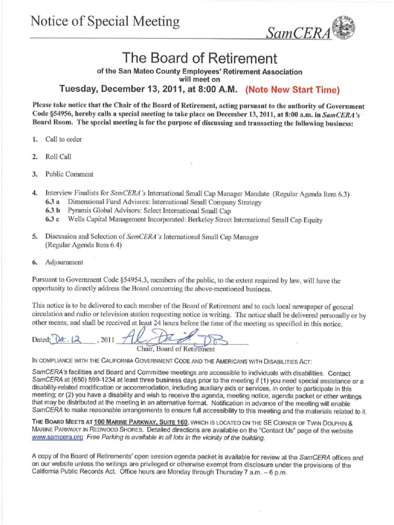 Dec 2011 Board Packet Public PDF | PDF | Investment Fund | Partnership