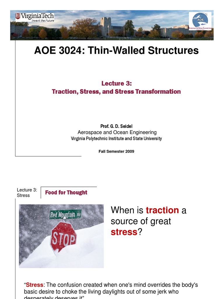 Traction, Stress, and Mohr's Circle | PDF | Stress (Mechanics ...