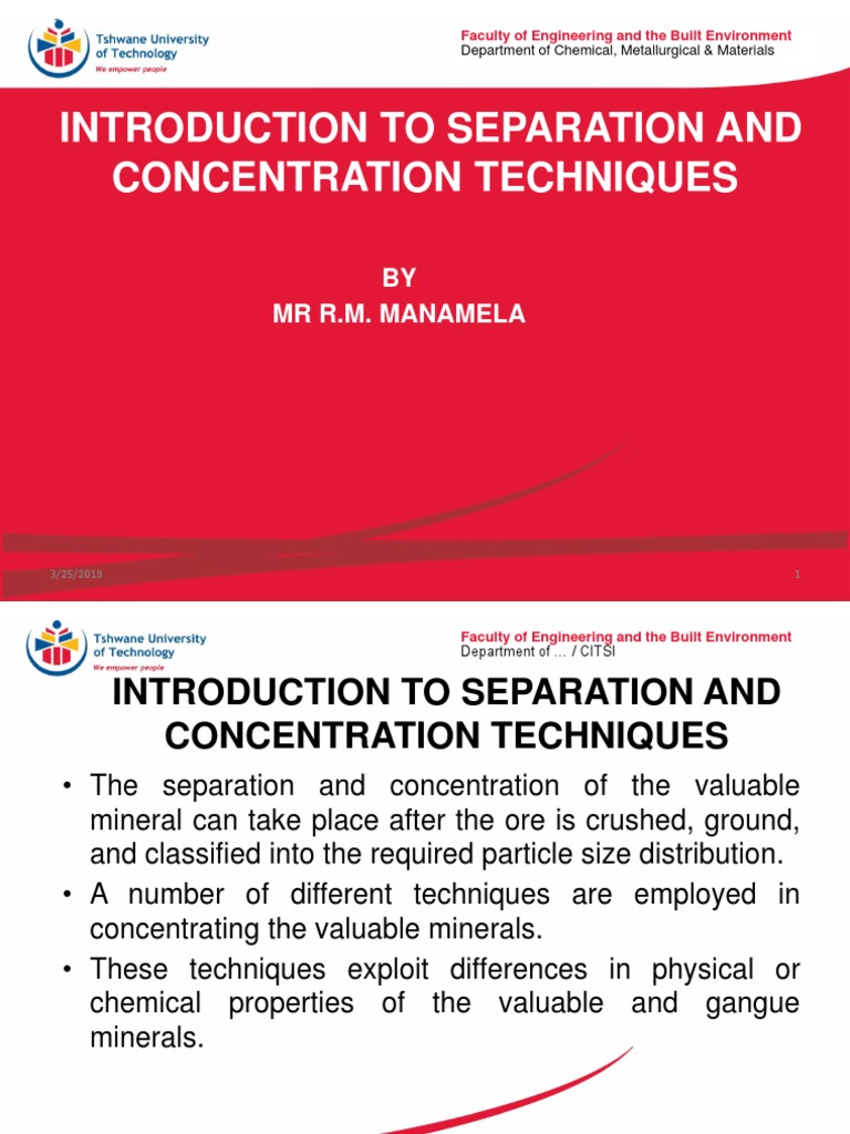 Introduction To Separation and Concentration Techniques | PDF ...