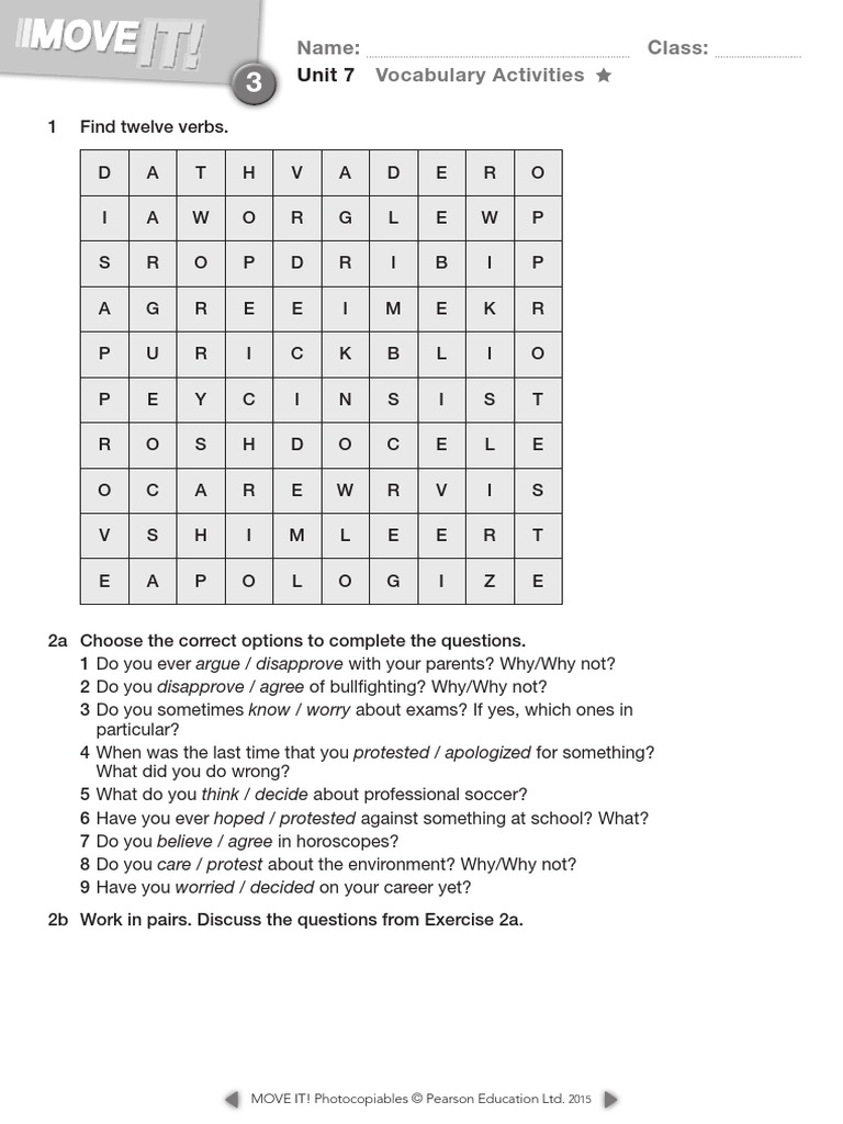Move It 3 - Unit 7 - Puzzle PDF | PDF | Self-Improvement