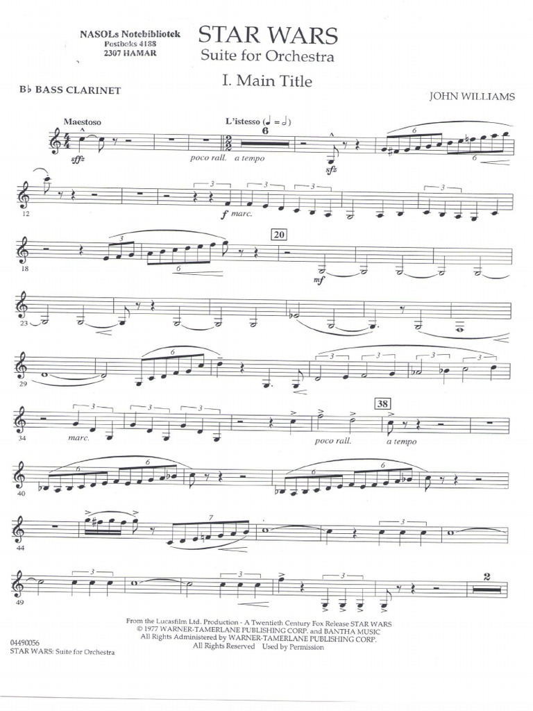 Bass-Clarinet Star Wars PDF | PDF