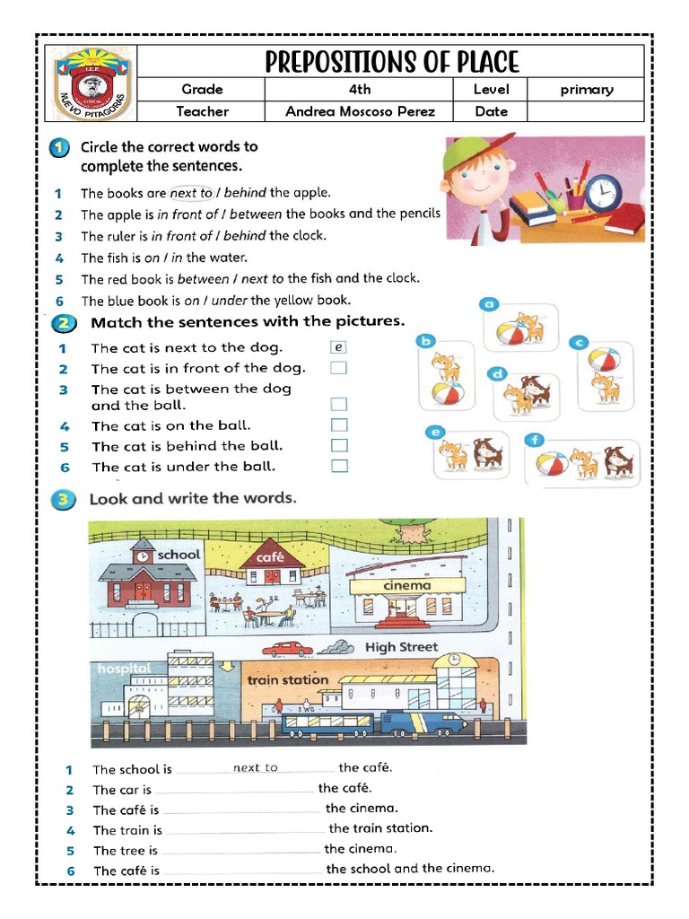 Grade 4th Level Primary Teacher Andrea Moscoso Perez Date | PDF