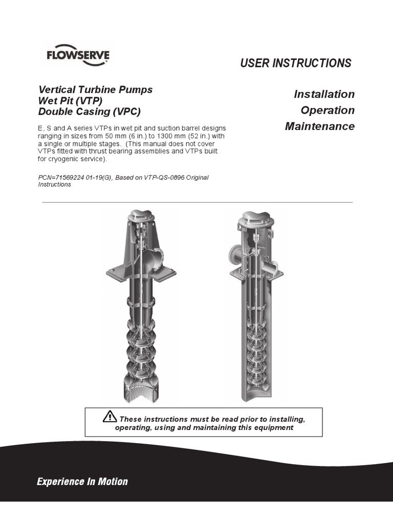 VTP-VPC Manual 71569224 01-2019 (G) A4 | PDF | Pump | Noise