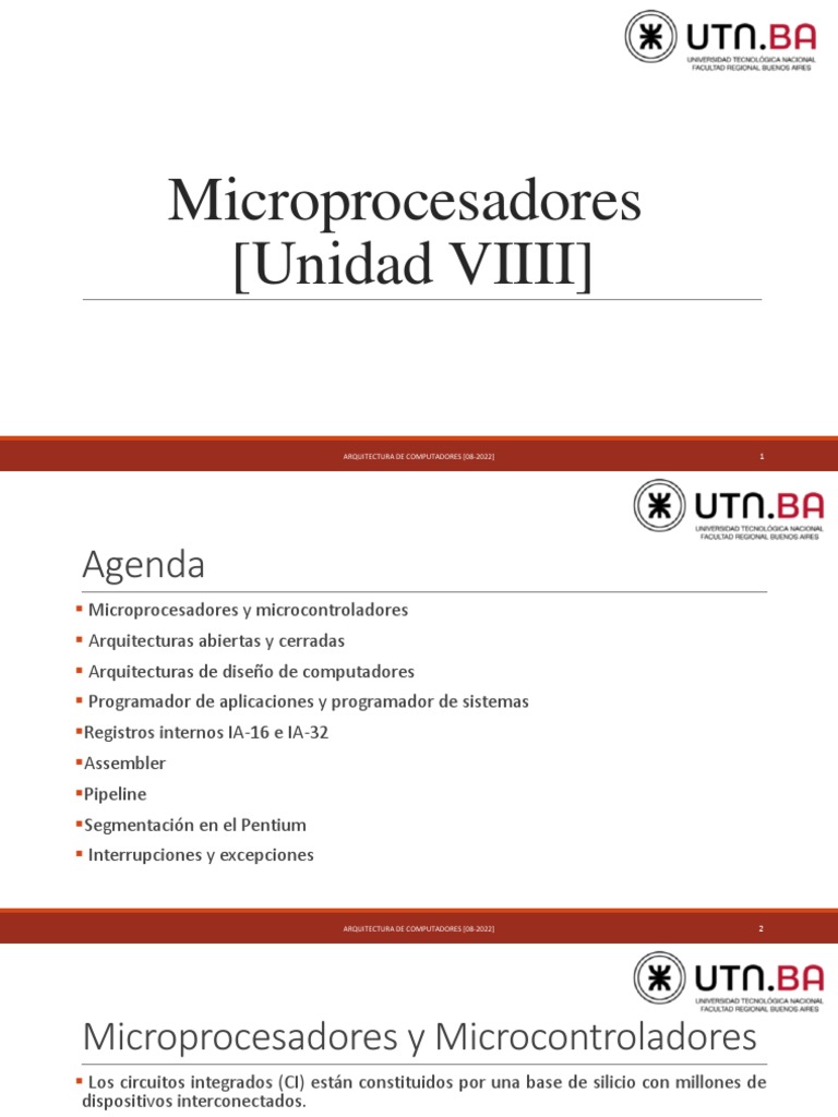 UnidadVIII Microprocesadores PDF | PDF | Microprocesador | Microcontrolador
