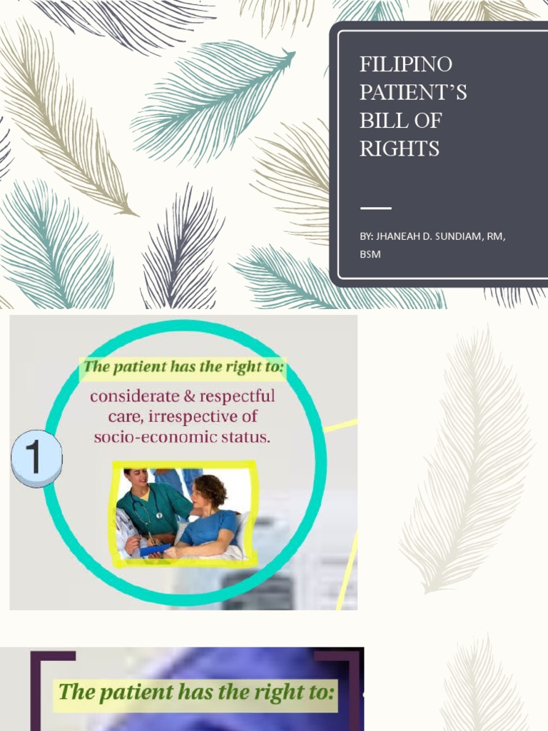 Filipino Patient's Bill of Rights | PDF