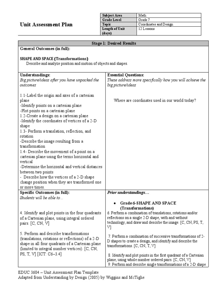 Chapter 1 Grade 7 - Coordinates and Design | PDF | 2 D Computer ...