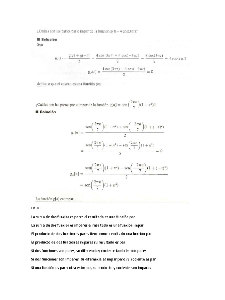 Funciones Par e Impar PDF | PDF