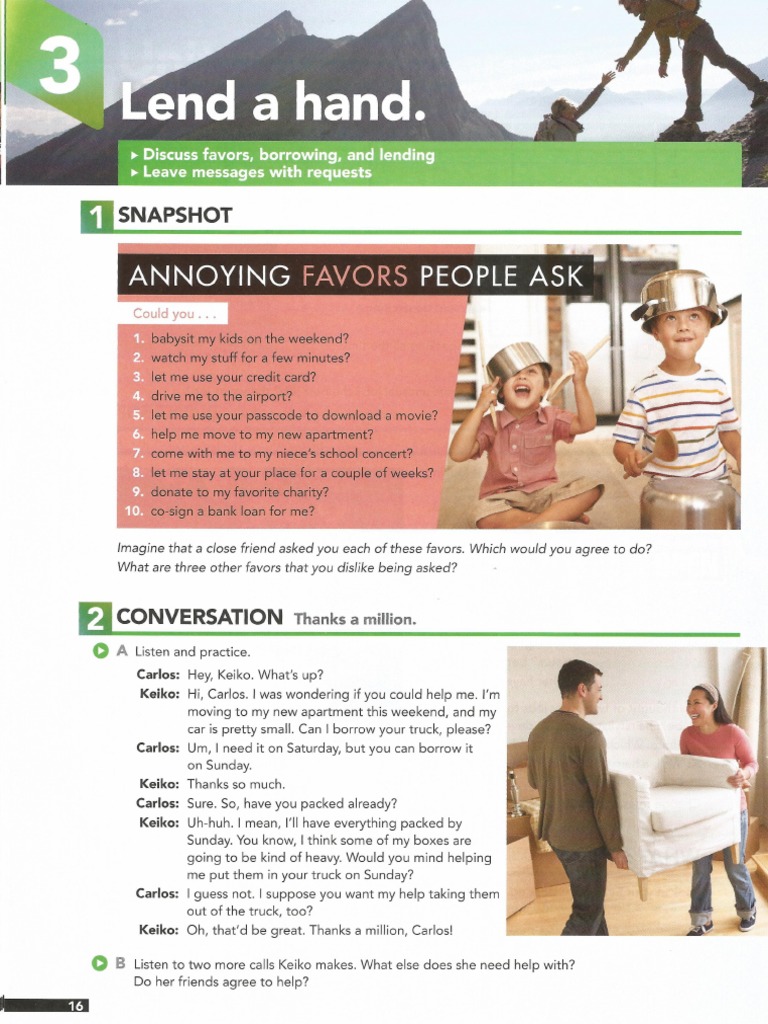 Cambridge Interchange 3A SB, 5th Edition, Unit 03 Lend A Hand | PDF