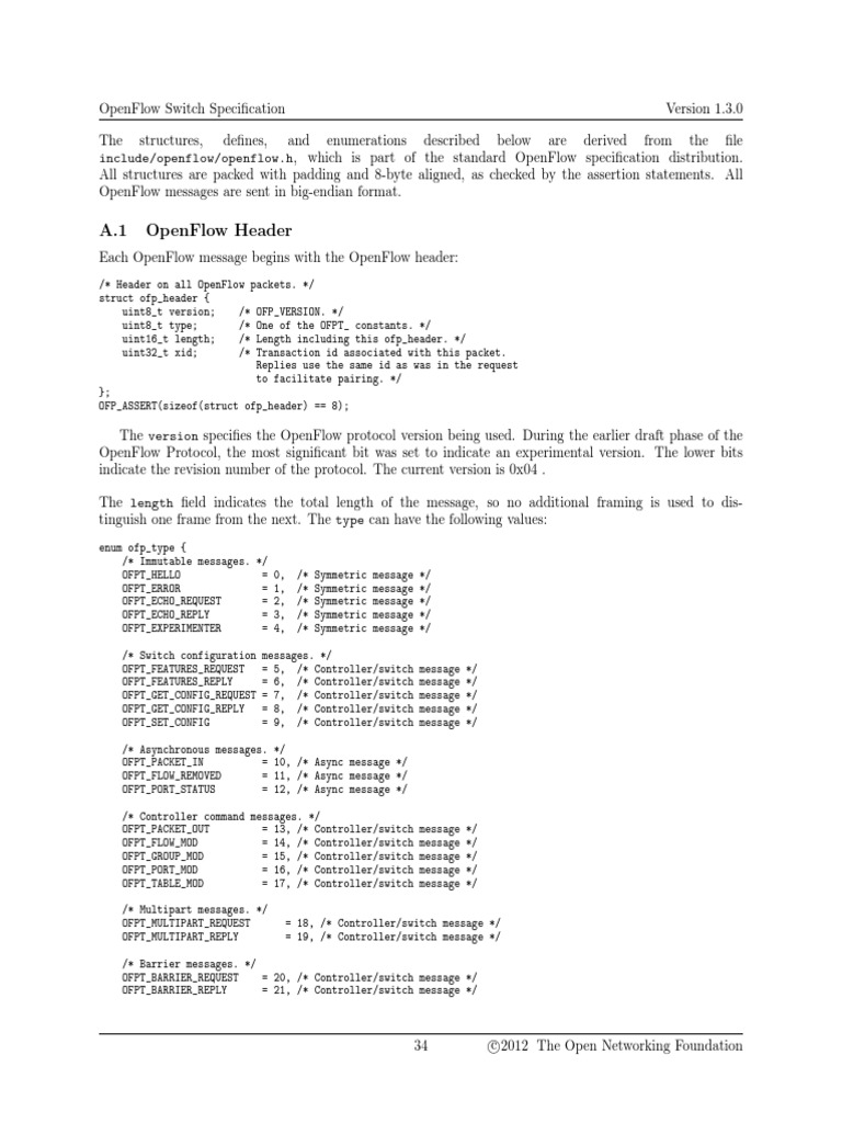 Openflow Spec v1.3.0 35 71 | PDF | I Pv6 | Internet Protocols