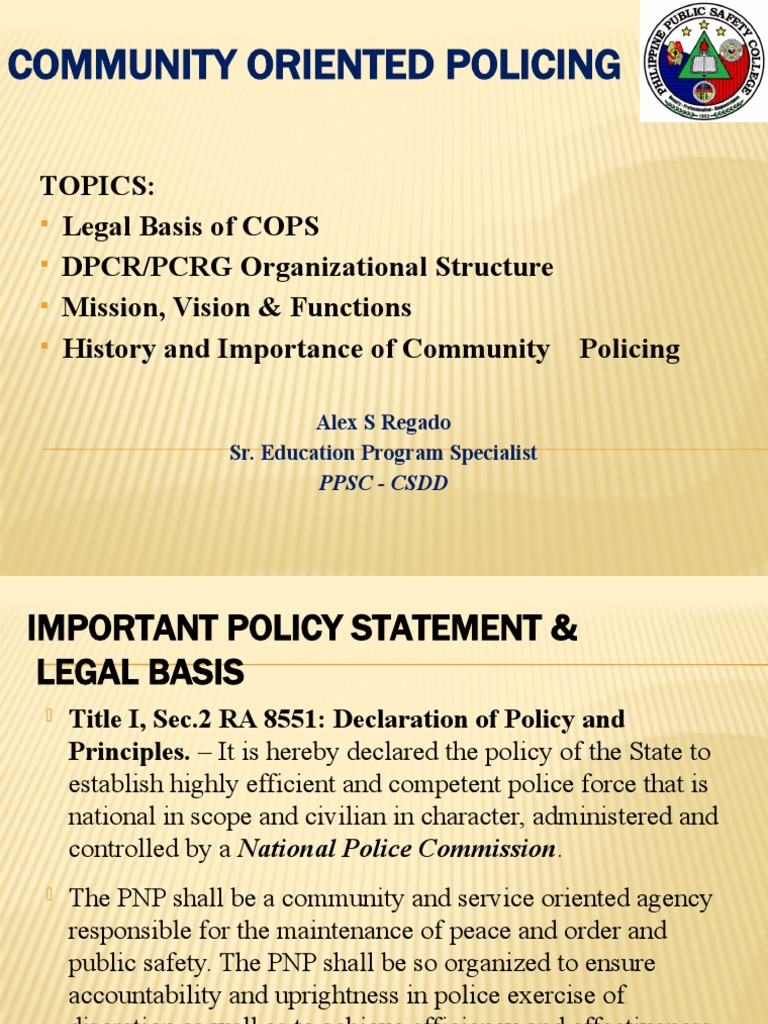Community Oriented Policing Philippines | PDF | Community Policing | Police
