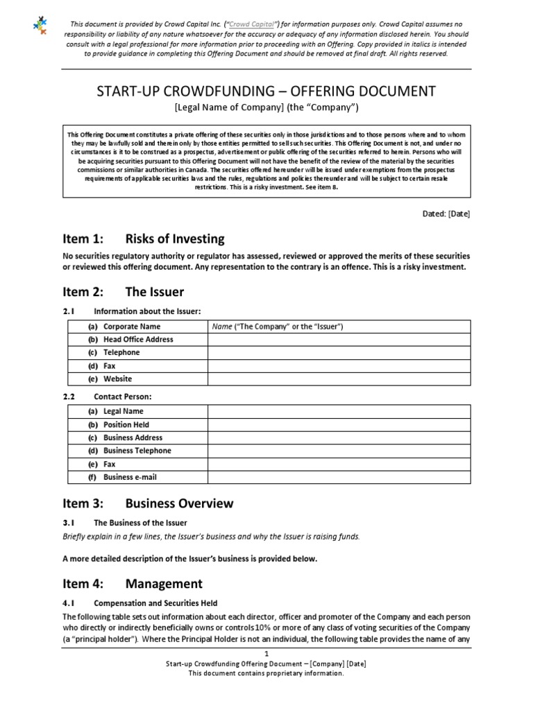 SeedUps Canada Crowdfunding Guide | PDF | Securities (Finance ...