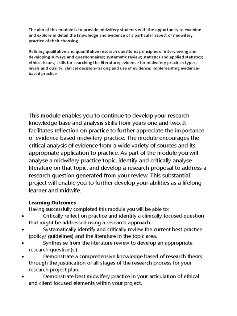 Learning Outcomes: Having Successfully Completed This Module You Will ...