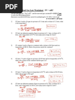 Gas Laws Practice Problems Worksheet | PDF | Gases | Litre