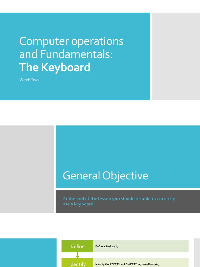 Computer Operations and Fundamentals:: The Keyboard | PDF | Computer ...