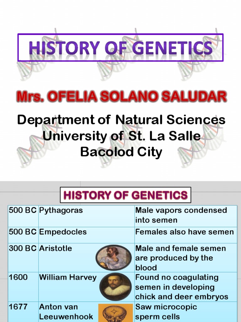 History of Genetics-1 | PDF | Genetics | Gene