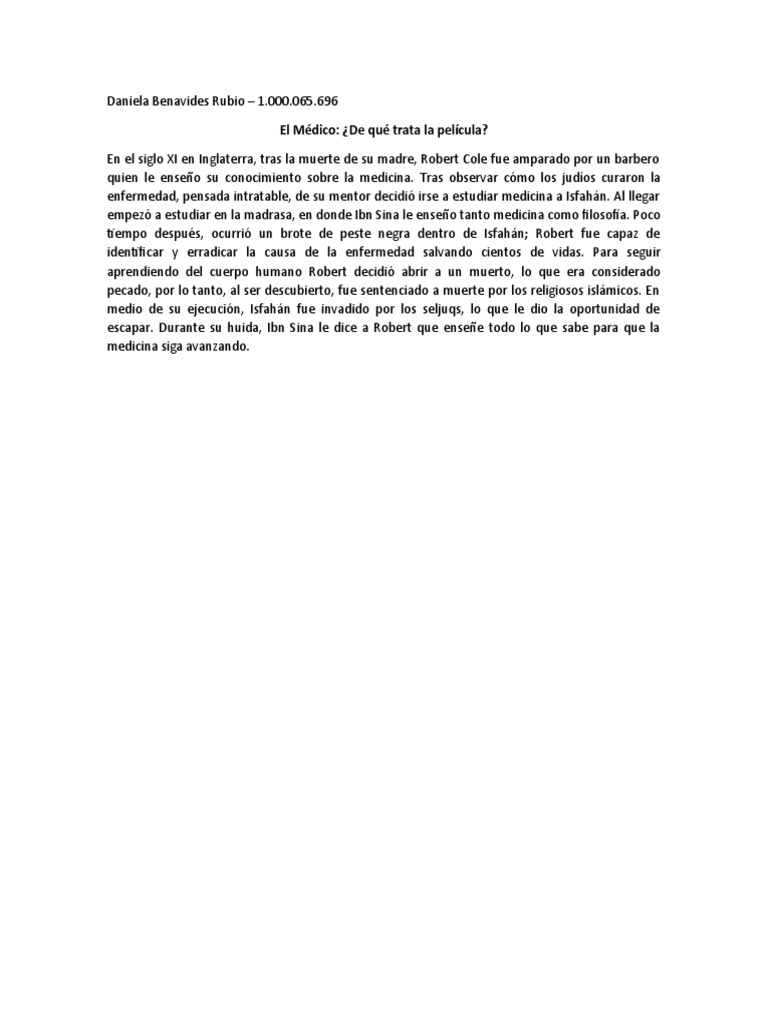 Resumen de "El Médico" en PDF | PDF