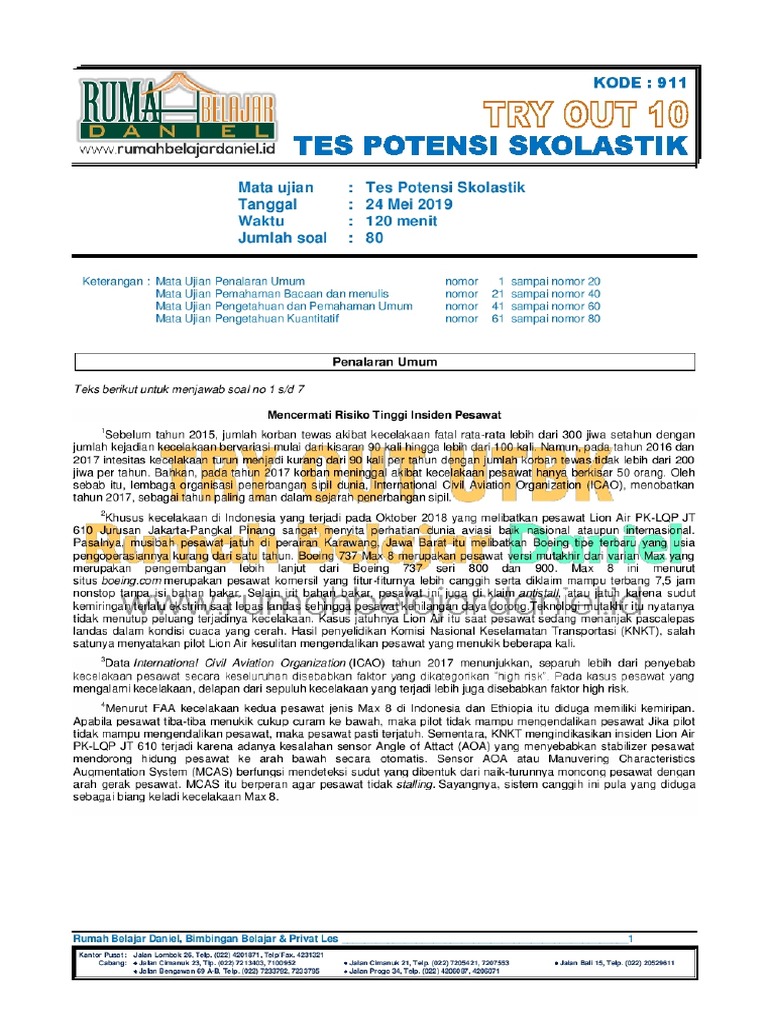 Soal TPS RBD 10 | PDF