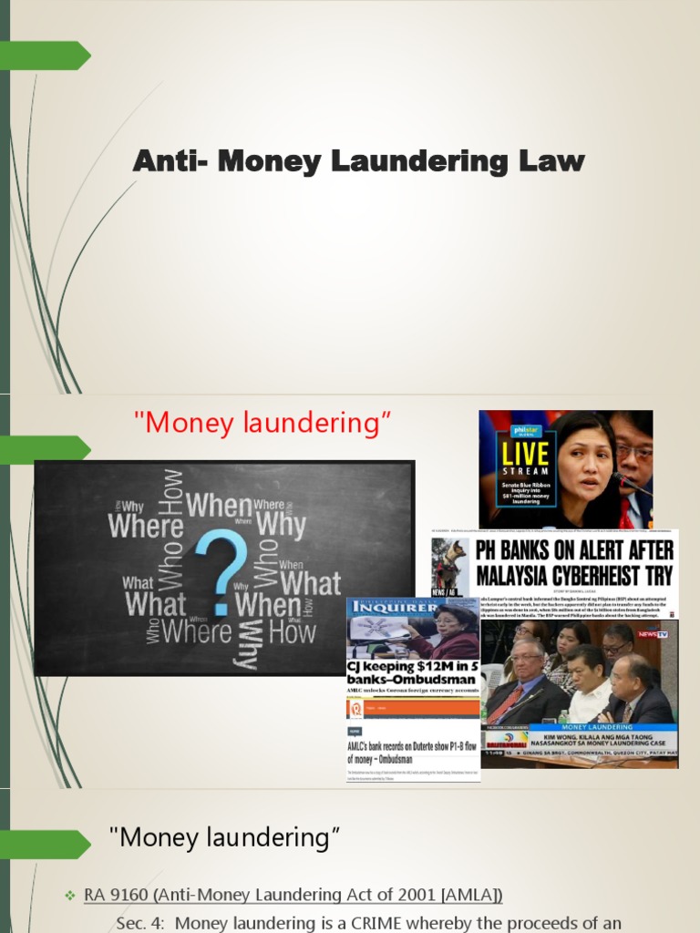 Anti-Money Laundering Law | PDF | Financial Action Task Force On Money ...