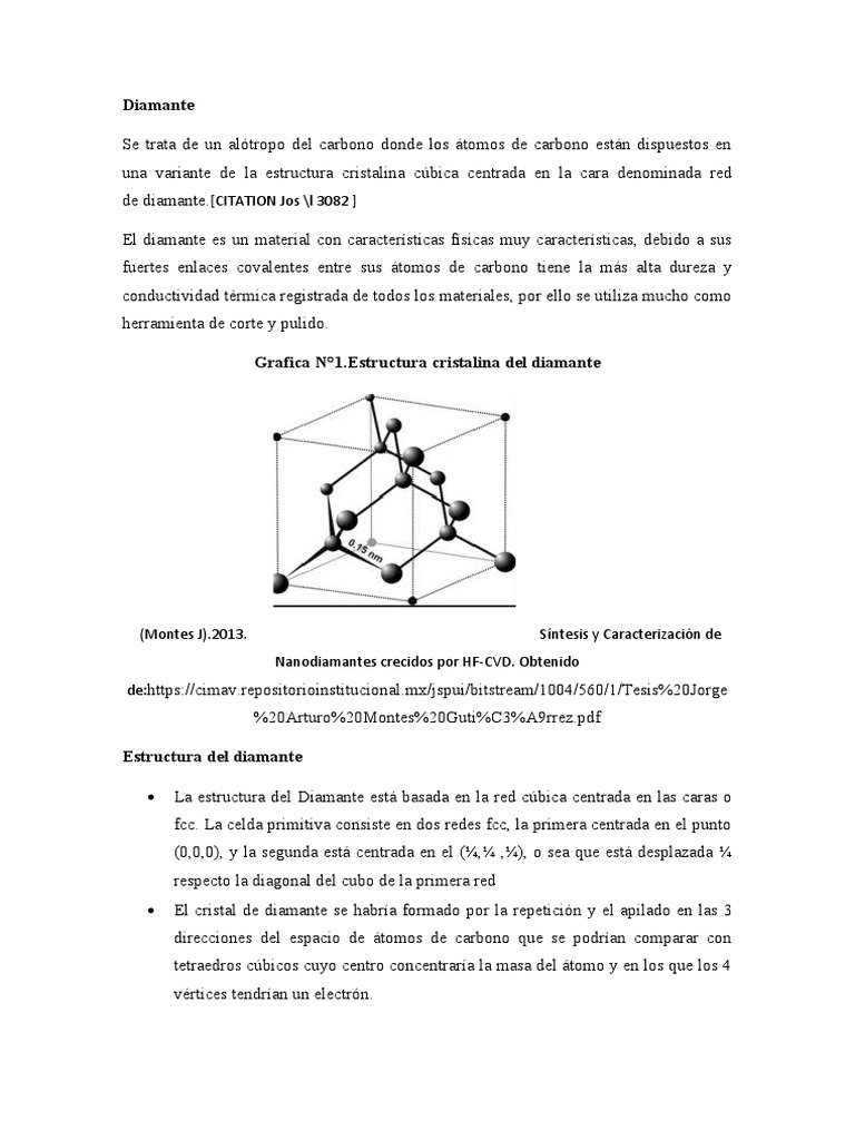 Diamante | PDF | Diamante | Estructura cristalina