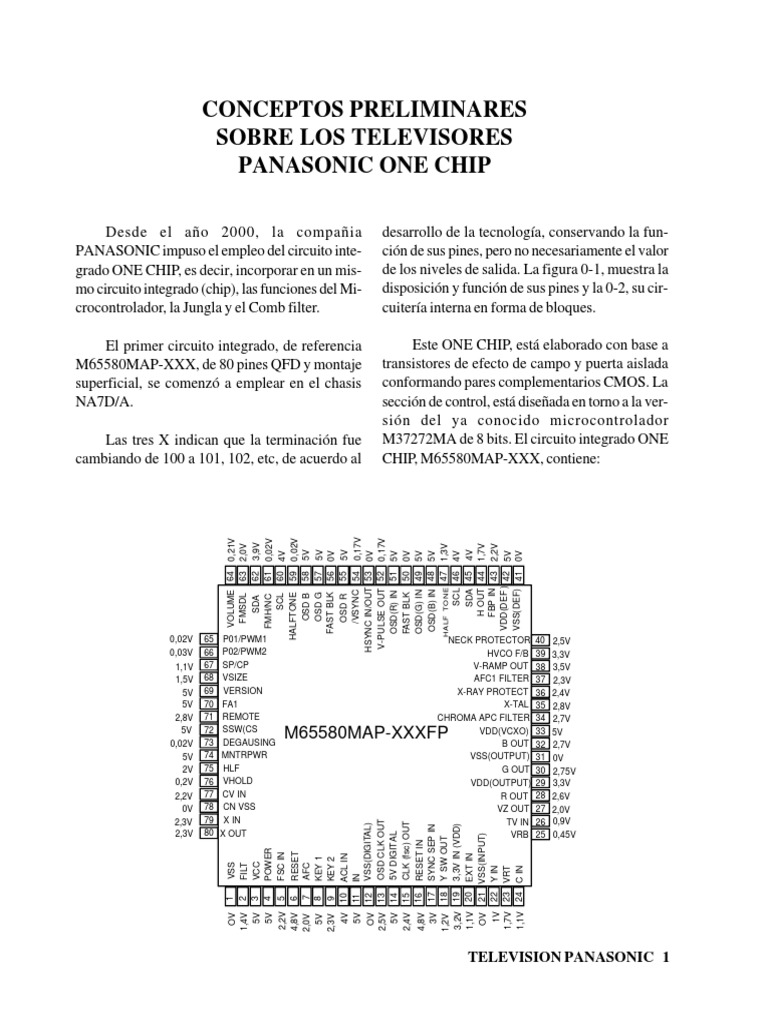 Panasonic ONE CHIP | PDF | Circuito integrado | Vídeo